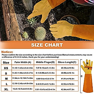 SLARMOR Long Gardening-Gloves Women/Men-Thorn proof Rose Pruning Heavy Duty Gauntlet-L