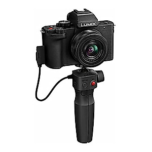 Panasonic LUMIX G100 4K Mirrorless Camera with 12-32mm Lens and Tripod Grip Vlogging Kit Bundle with Camera Bag, Memory Card, Battery (2-Pack) and Dual Charger, SD Card, and Carrying Case (5 Items)