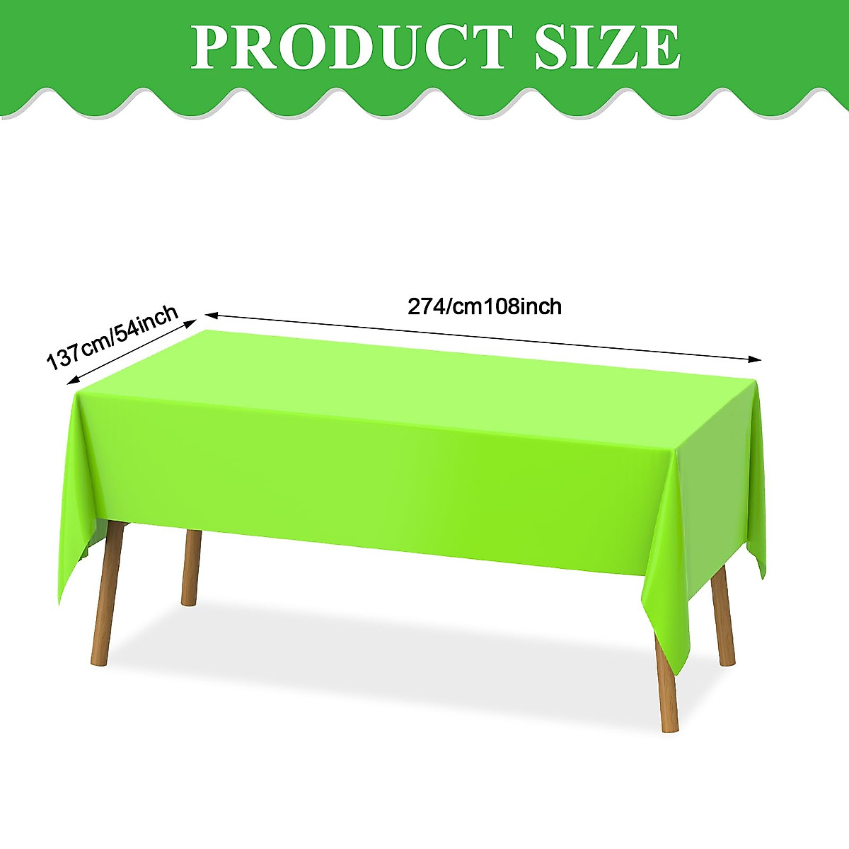 Hosuly Mexican Fiesta Tablecloth 54 x 108'' Party Plastic Tablecloth Striped Table Cover for Mexican Fiesta Party Decorations(Simple Style, 6 Pcs)