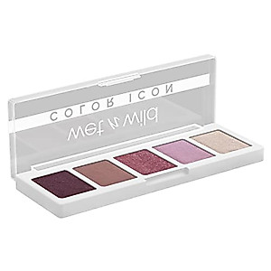 wet n wild Color Icon Eyeshadow Makeup 5 Pan Palette, Purple Petalette, Matte, Shimmer, Metallic, Long Wearing, Rich Buttery Pigment, Cruelty Free