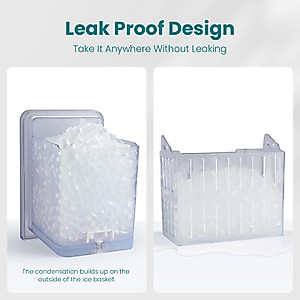 Gevi Adella Ice Basket with 2.5LBS Capacity, Leak Proof Design, Food-Grade Material,ABS
