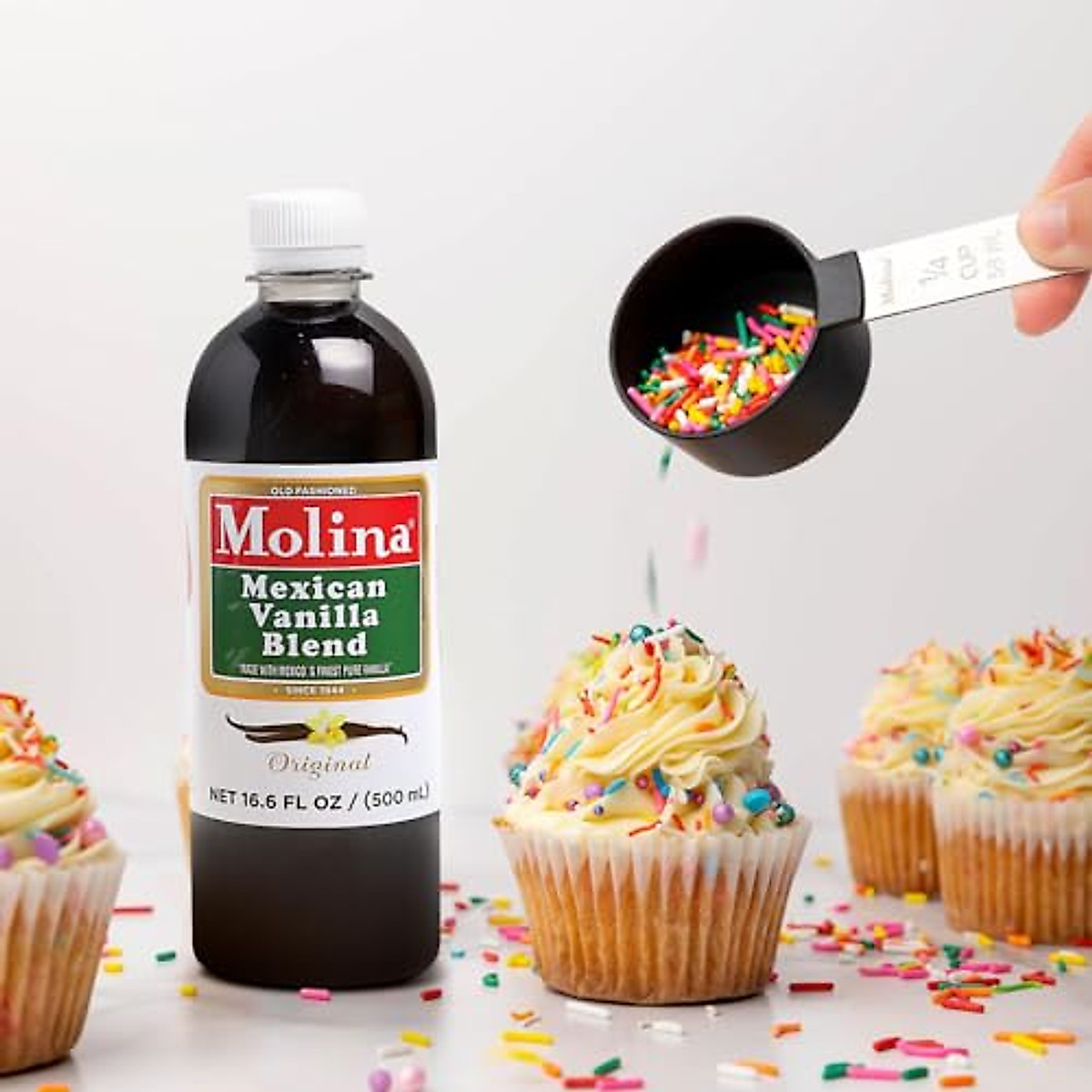 Molina Mexican Natural Vanilla Blend with Pure Vanilla Extract, 33.86 Fl Oz. (2 Pack of 16.9oz Bottles)