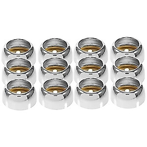 DOITOOL 12 Pcs Clothes Rail Flange Heavy Duty Shower Curtain Rod Heavy Duty Brackets Shower Curtain Holders Curtain Rod Holders Brackets Closet Rod Holders Closet Pole Bracket Rod Bracket