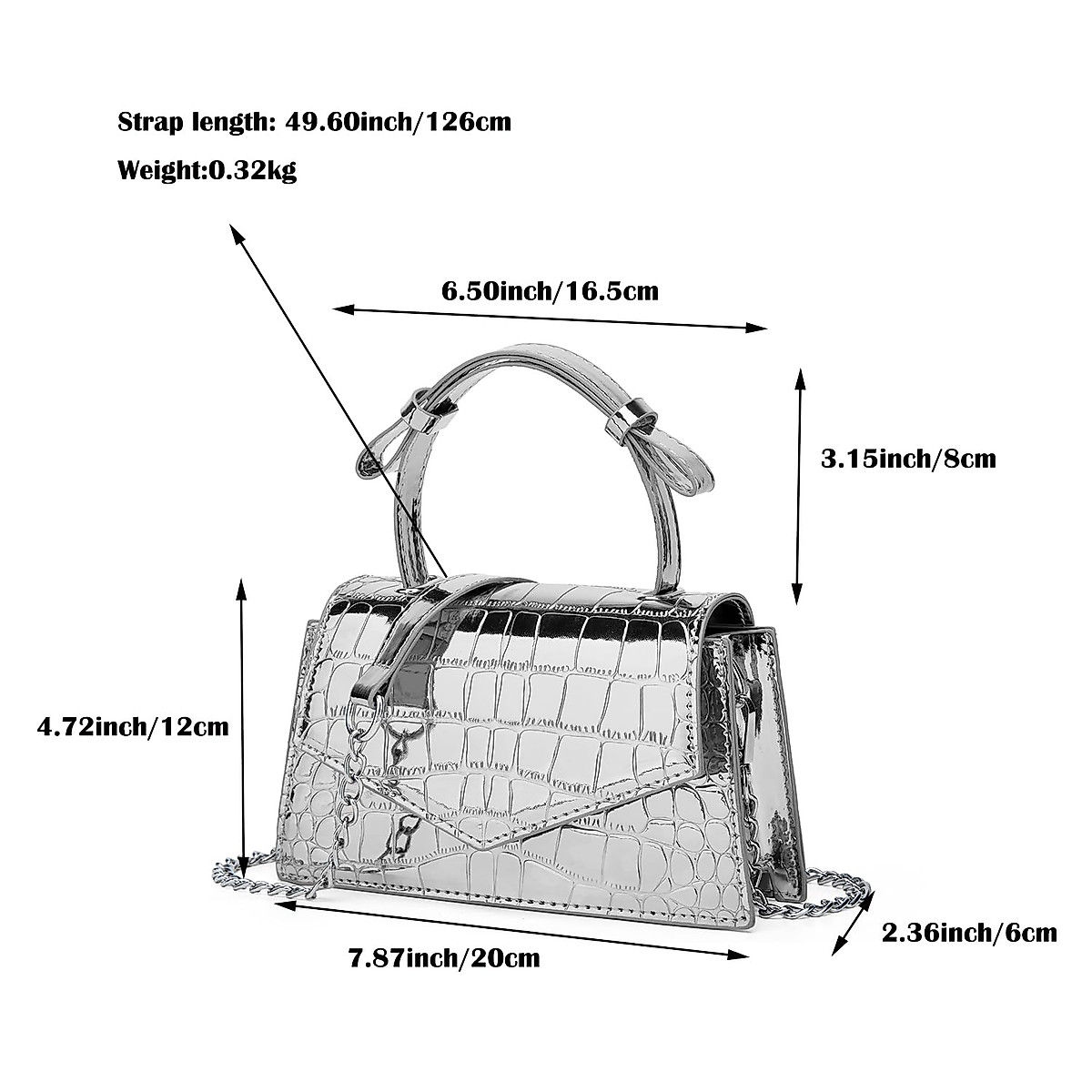 Crossbody Bags Silver Bag Y2K Evening Bags Tote Bag for Women Handbags for Women Hobo Bags Shoulder Bags Satchels 2024