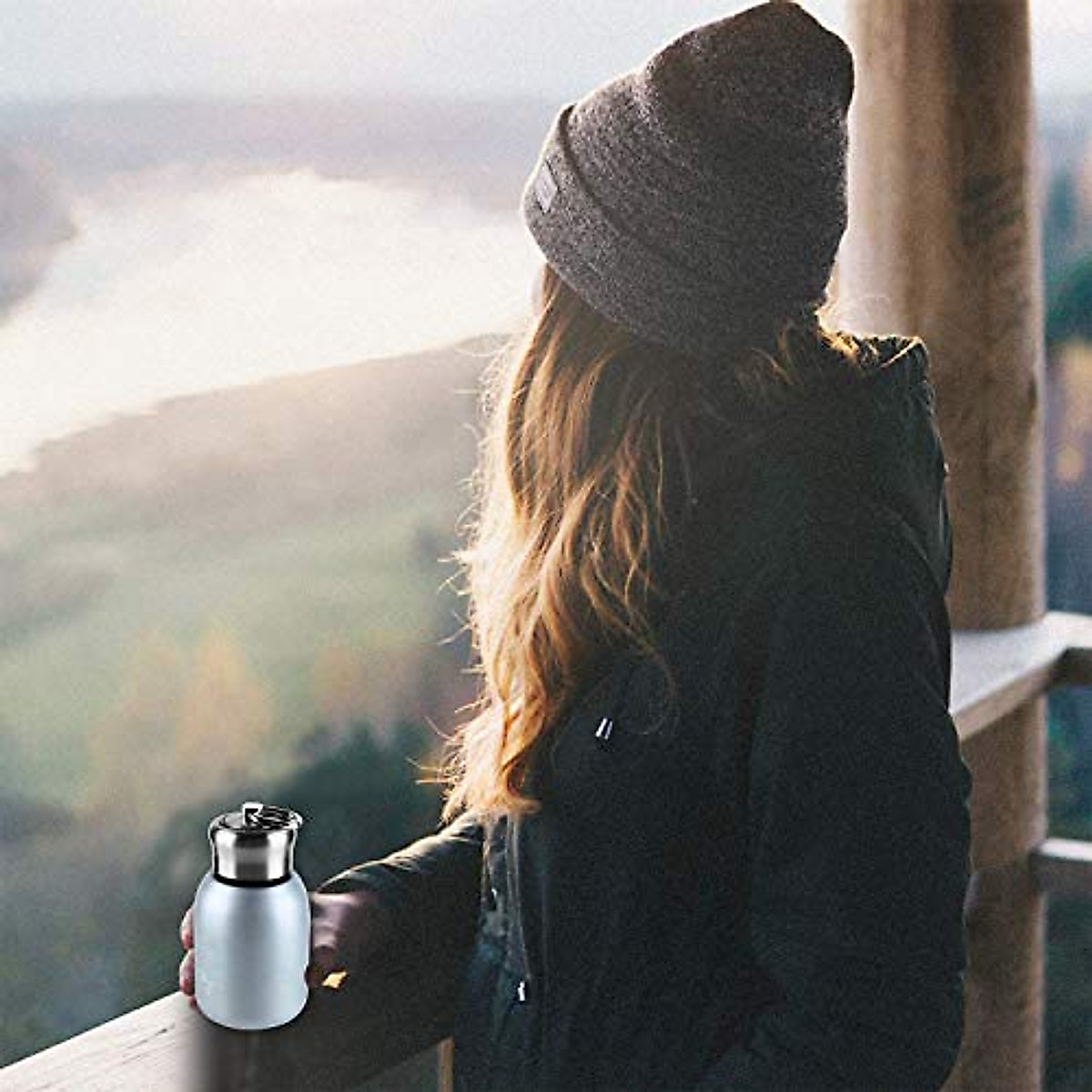 10.15oz/300ML Mini Thermal Mug Leak Proof Vacuum Flasks Travel Thermos Stainless Steel Drink Water Bottle Small Thermos Cups for Indoor and Outdoor by Floor88 (Green)