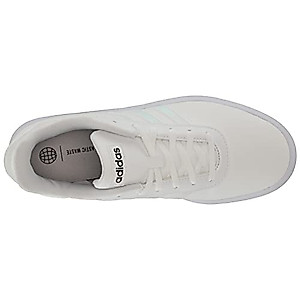 adidas Women's Court Platform Skate Shoe, White/White/Black, 9