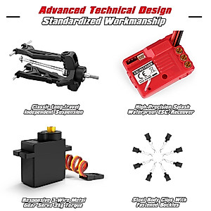 HAIBOXING 1/18 Scale Brushless Fast RC Cars 18859A, 4WD Off-Road Remote Control Trucks 48 KM/H Speed for Adults and Kids Boys, All Terrain Truck Toys Gifts with Extra Shell and Battery 40+ min Play