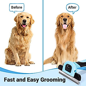 MIU COLOR Pet Grooming Brush, Deshedding Tool for Dogs & Cats, Effectively Reduces Shedding by up to 95% for Short Medium and Long Pet Hair