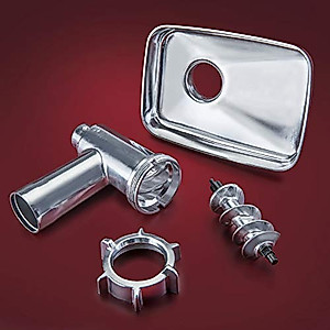 STX Megaforce 3000 Powerful Air Cooled 6-In-1 Heavy Duty Electric Meat Grinder with Foot Pedal • Sausage Stuffer • Kubbe Maker • Burger/Slider Maker • 2 Meat Claws • 3 S/S Blades • 4 Grinding Plates