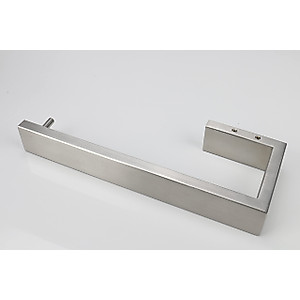 TocTen Hand Towel Holder/Towel Ring - Thicken SUS304 Stainless Steel Bathroom Hand Towel Hanger, 9 Inch Heavy Duty Wall Mounted Towel Rack, Square Hand Towel Bar for Bathroom Hardware (Brush, 9 in)