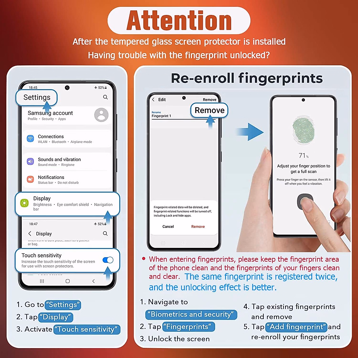 [2+2 Pack] Galaxy S10 Plus Screen Protector+Camera Lens Film,Ultra HD Tempered Glass Film [Scratch Resistant] [Ultra HD] [9H Hardness] [Fingerprint Unlock] Compatible with Samsung Galaxy S10 Plus/S10+ (6.4 Inch)