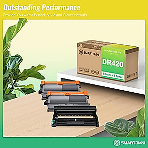 S SMARTOMNI Compatible Toner Cartridge and Drum Unit Replacement for Brother TN450 TN420 DR420 to use with HL-2270DW HL-2280DW HL-2230 HL-2240 MFC-7360N MFC-7860DW DCP7065DN Fax 2840 (2 Toner 1 Drum)