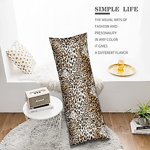 HMS Happy Memories Satin Pillowcase for Hair and Skin, 20 x 54 Envelope Closure, Large, Cheetah