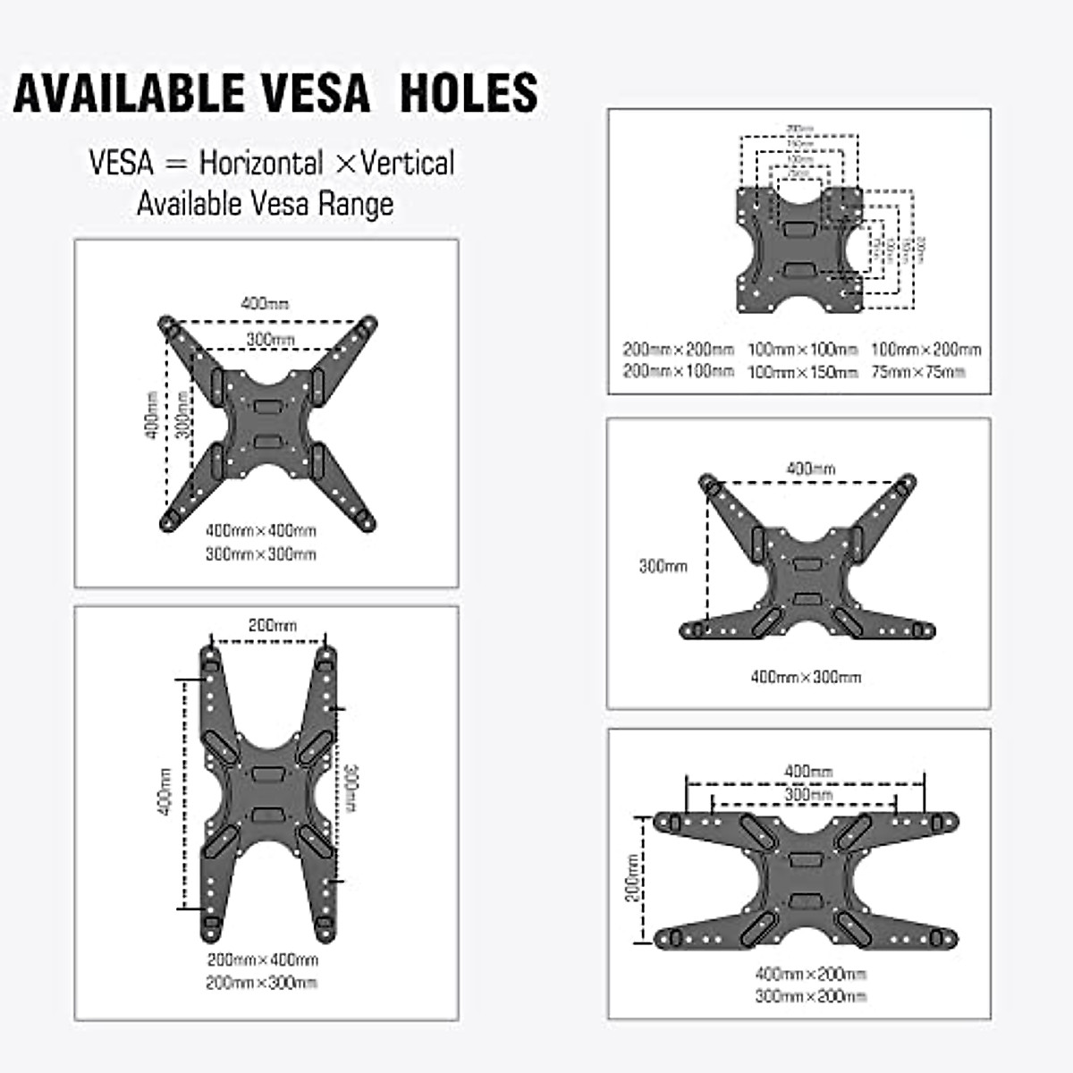 FORGING MOUNT Corner TV Wall Mount Single Stud Articulating Arm Full Motion TV Bracket for Most 26-55" Flat Curved TVs with Tilt, Swivel and Extends 18inch, Holds 88lbs, Max VESA 400x400mm