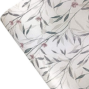 Taamall Simplemuji Gray Leaves Self Adhesive Adhesive Paper Shelf Liner Funitures Dresser Drawer Cabinet Decor 17.7 Inch by 100 Inch