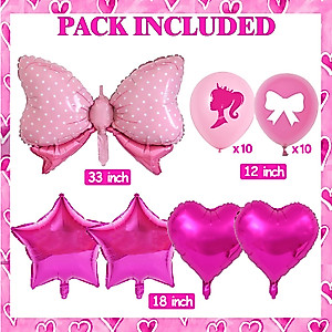 Pink Girl Balloons, Girls Birthday Balloons, Princess Birthday Party Supplies, Hot Pink Balloons Set for Girls Birthday Party, Princess Themed Party, Makeup Party Decorations, Spa Party Supplies