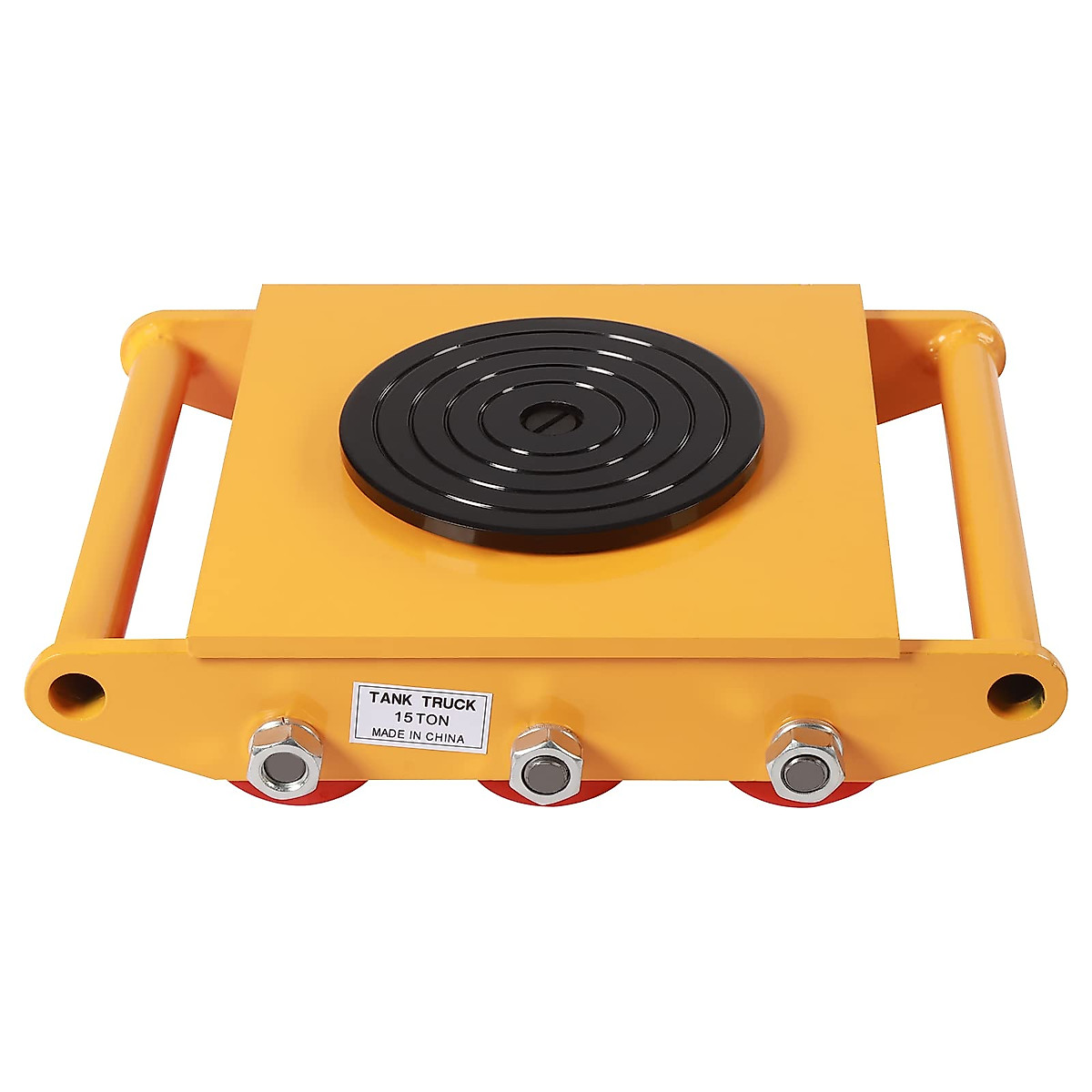 Heavy Duty Machine Dolly Skate, Machinery Roller Mover with Steering Handle, 8T 17600lbs Machine Moving Skates Industrial Machinery Mover Rotating Roller (15t 33000lbs)