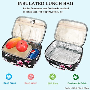 Octsky Backpack for Girls Kids Backpack Elementary Bookbags Teens Middle School Backpack with Lunch Box Water-repellent Lightweight Floral Lake