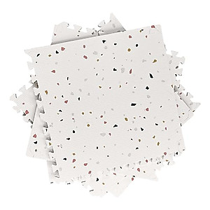 Simple Kid Co. Play Mat for Baby, Toddler and Infants, Six Interlocking Tiles made with Soft Non-Toxic EVA Foam, 4x6 feet (Multi Terrazzo)