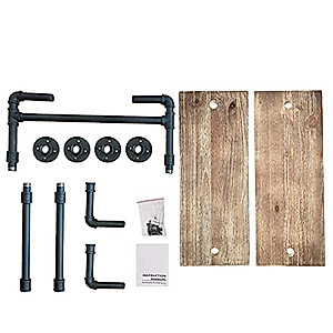 Lohfgf Industrial Pipe Shelf,2 Tiered Metal Towel Racks for Bathroom,24inch Industrial Pipe Floating Shelves Shelving,Rustic Wood Wall Mount Shelf with Towel Bar,Iron Towel Holder