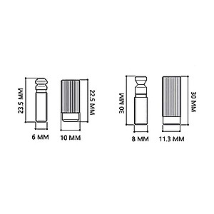 KAISH Steel and Brass Tremolo Bridge Studs & Anchors Bridge Posts for Gotoh FR Tremolo System GE1996T