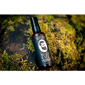 Benjamin Bernard Beard Oil - Beard Grooming Conditioner Oil for Men Encourage Healthy Beard Growth, Well-Groomed Style - Lightly Scented, Contains Jojoba, Almond Oil - Vegan Beard Care 3.38 Fl.oz