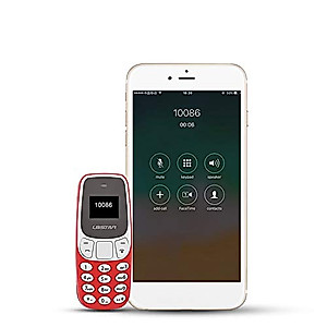 Mini Mobile Phone,Small Dual Card Dual Standby GSM Bluetooth Cell Phone with Built-in Voice Changer,MP3 / MP4 Music Player,Large Removable Battery,Red
