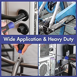 WORKPRO Magnetic Screwdrivers Set, Phillips & Flat & Slotted & Torx Screwdriver Tools Set with Organizer, Professional Repair Tool Kit for Industrial Household Mechanics(12-Piece)