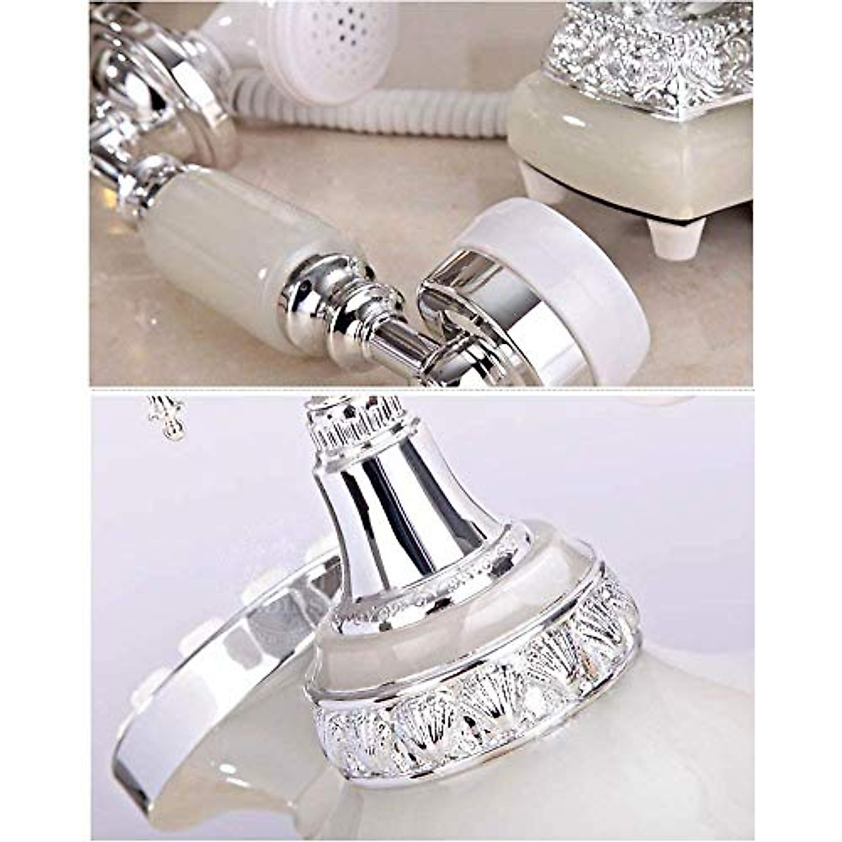 Telephone Retro Button Dialing Machine Home Office Business Fixed Telephone Household Crafts Ornaments 252227mm (B)