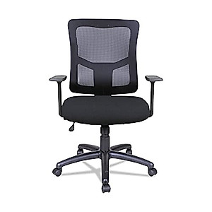 Alera Elusion II Series Mesh Mid-Back Swivel/Tilt Chair, Supports Up to 275 lb, 18.11" to 21.77" Seat Height, Black