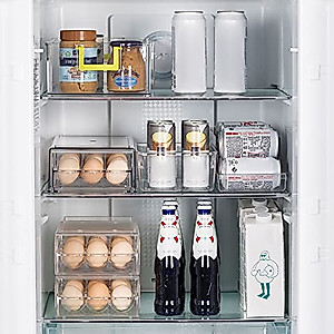 Ettori 2pcs Soda Can Organizer for Refrigerator and Egg Holder for Refrigerator BPA Free Fridge Organizer