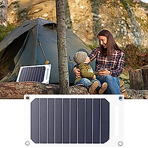 01 02 015 Solar Battery Charger, High Stability Portable Solar Panel Good Waterproof 10W 5V Lightweight with Buckles for Cars for Satellites for Airplanes
