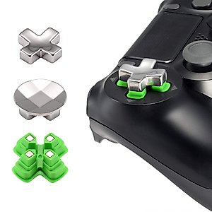 eXtremeRate Magnetic Metal Buttons for PS4 Controller, Adjustable Dpads Replacement Parts for PS4 Slim Pro Controllers (3 in 1)