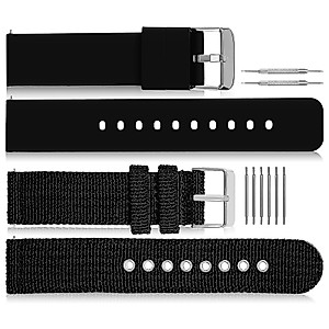2pcs Strap Watch Band for Men Watch Band Replacement Men Watch Band Replacement Band 20mm Watch Band Replacement Watch Band Women's Watch Bands Quick Release Watch Band