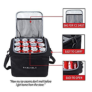 Farasla Waterproof Trunk Organizer with Insulated Leakproof Cooler Bag, Foldable Cover, Adjustable Securing Straps (4-in-1 w/Cooler, Black)