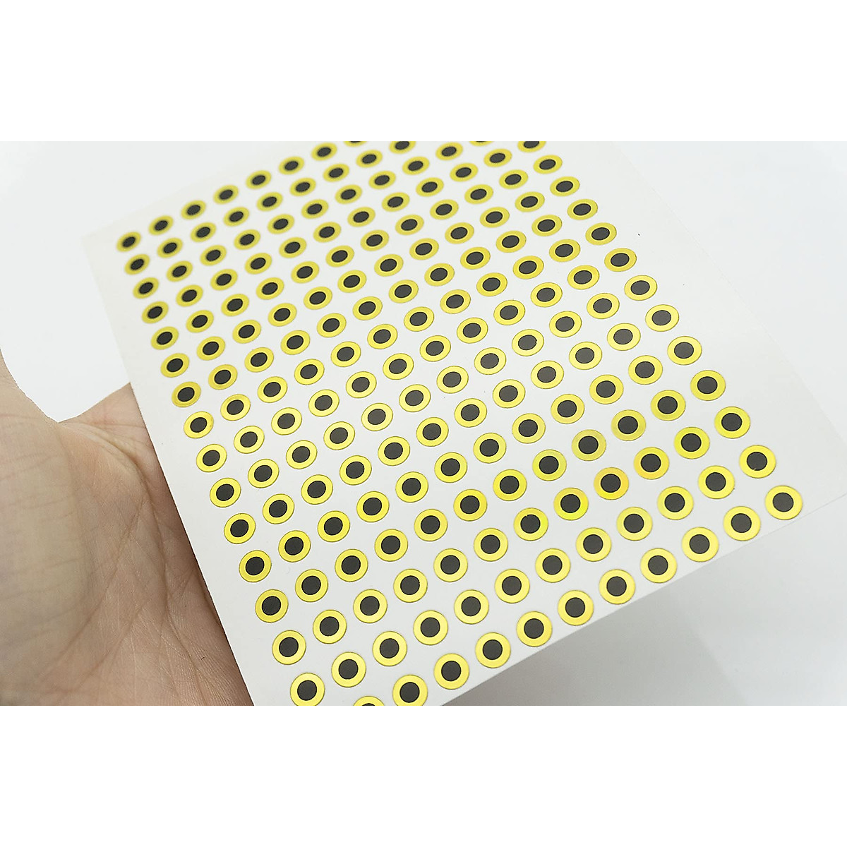 2MM-20MM Fishing Lure Eye Gold Colour 2D Flat Eye Fishing Eyes 2D Holographic Lure Eyes Making Fly Tying Fake Fish Eyes DIY Lifelike Realistic Artificial Holographic Fake Eyes (4MM-500PCS)