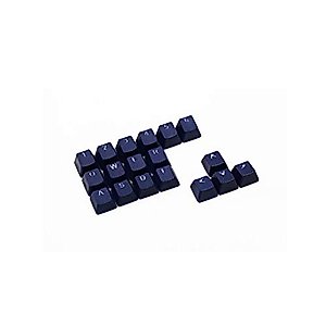 Rubber Gaming Backlit Keycaps Set - for Cherry MX Mechanical Keyboards Compatible OEM Include Key Puller (Dark Blue)