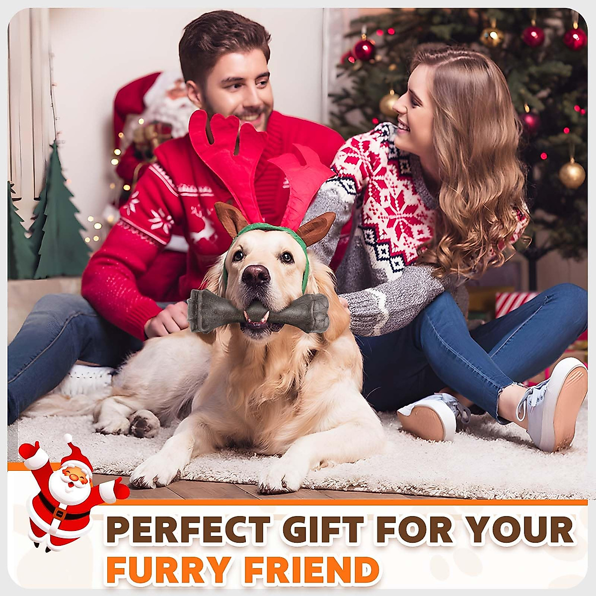 Dog Toys for Aggressive Chewers, Indestructible Dog Bones for Aggressive Chewers, Tough Dog Chew Toy for Heavy Duty Dogs, Big Dog Teething Toys with Durable Nylon for Large/Medium Breed Puppies…