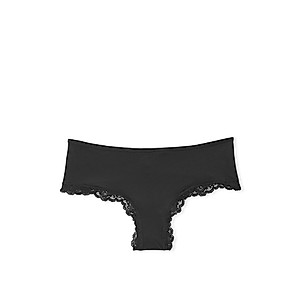 Victoria's Secret Very Sexy Lace Trim Cheeky Panty with T-Back Detail, Women's Underwear, Black (XL)