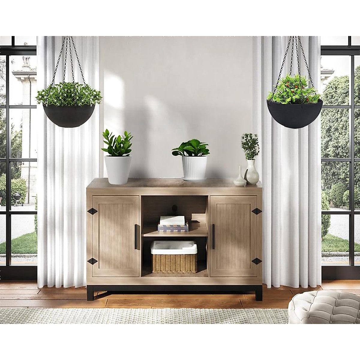 Hanging Baskets Chains 23 Inches 4 Leads Hanging Chains Flower Pot Hanger Replacement Plant Hangers for Planters and Lanterns, Pack of 3 (4 Legs)