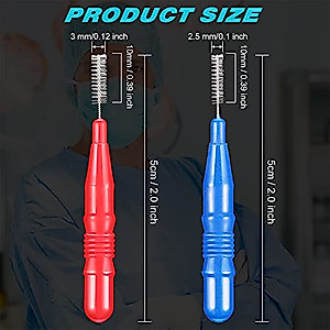 Boao 250 Pcs Flossers Braces Brush Interdental Brush Teeth Soft Dental Picks Tooth Floss Interdental Brush Refill Dental Flosser Toothpick Cleaners Tooth Cleaning Dental Tool