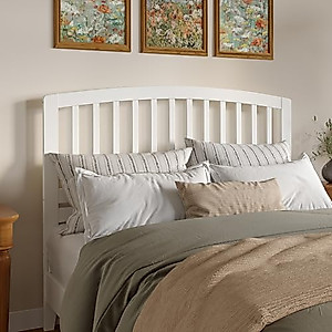 AFI Richmond Queen Size Headboard with Attachable Charger in White
