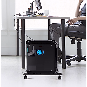 LABOBOLE Computer Tower Stand, PC Tower Stand, CPU Stand with Rolling Caster Wheels, Versatile PC Riser Tower Stand for Floor, Carpet, and Gaming PC Case