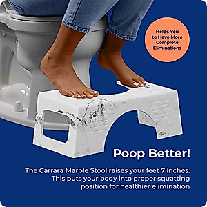Squatty Potty Carrara Marble Toilet Stool, Gray, 1 Count