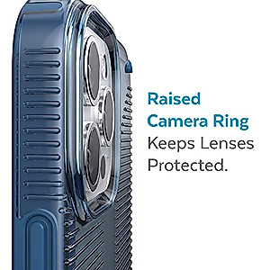 Speck Products GemShell Grip iPhone 13 Pro Max/iPhone 12 Pro Max Case, Glass Navy/Winter Navy