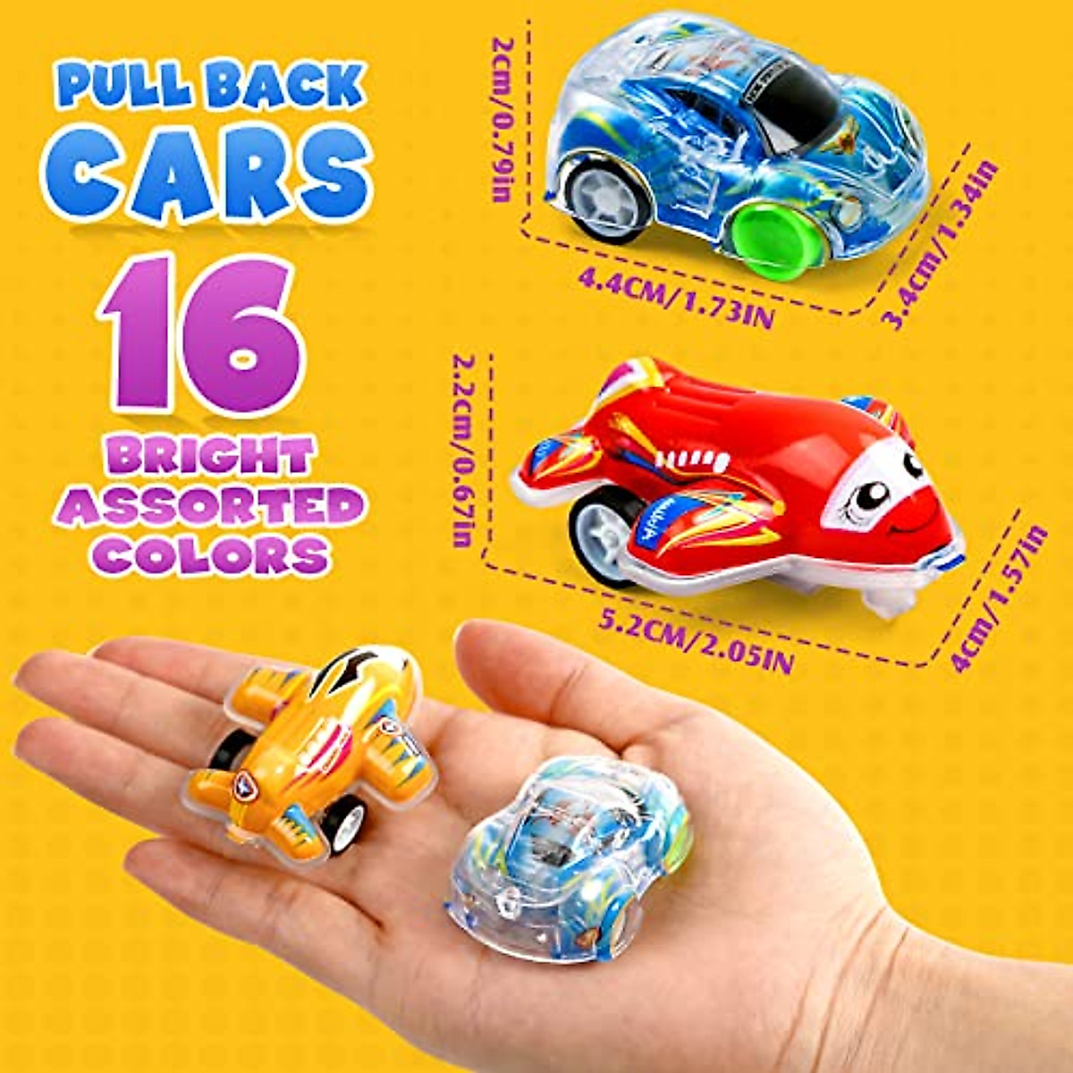 Buauty 50 Pcs Toy Cars Mini Pull Back Cars, Party Favors for Kids, Small Racing Car Carnival Prizes Classroom Rewards, Pinata Stocking Goodie Bag Stuffers Birthday Toys for Girls Boys Toddler