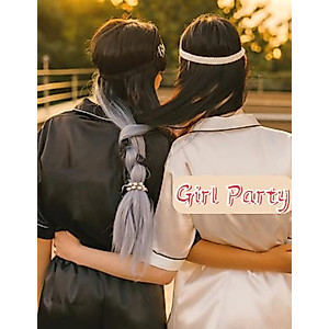 Ekouaer Silk Pajamas Set Satin Button Down Bridesmaid Pajamas Classic Soft Pjs Set(Black,SMALL)