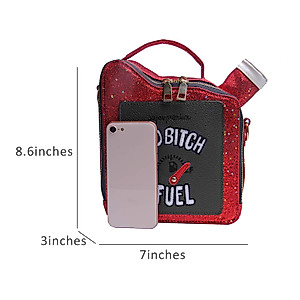 KUANG! Women Fashion Sequin Crossbody Bag Fun Gasoline Handbag Shoulder Bag for Women Messenger Tote Bags