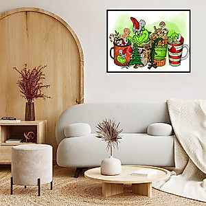 ARPADAMO Adult Beginner Christmas Diamond Art Painting Kit, Full Diamond Diamond Dot Painting Beginner, Round 5D Paint & Diamond Art Painting Set DIY Adult Craft Kit (11.8x15.7in)