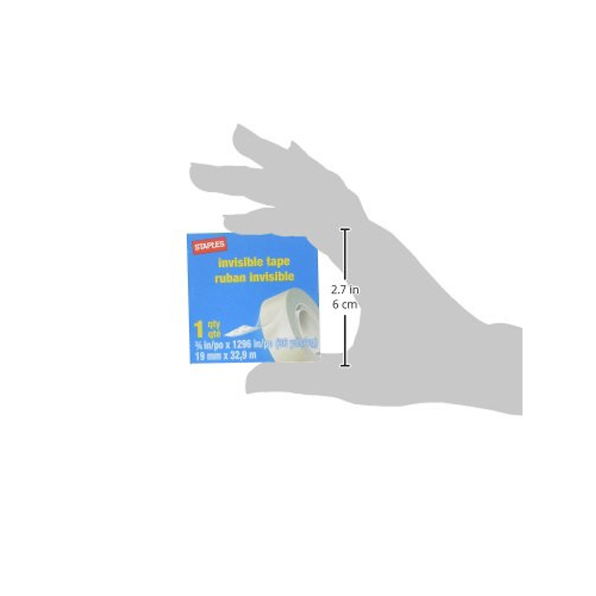 STAPLES 52477-P12 Invisible Tape 12 Pack (Each 36 Yards)